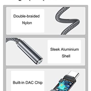 USB C 3.5mm Headphone Adapter and Charger,2-in-1 Type C Earphone Audio Aux Jack with PD Charging for iPad 10 Pro 11 12.9 Air 4 5 Mini 6,iPhone 15,Samsung Galaxy S22 S23 FE Ultra Z Flip Fold 3 4 5 A54