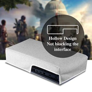 PS5 Console Dust Cover Horizontal Custom Designed for Playstation 5 Console Thick Cotton Precision Cut Easy Access Cable Port(Horizontal Position)