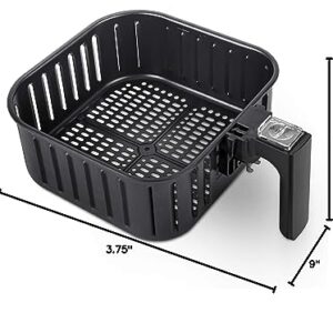 COSORI Air Fryer Accessories, Replacement 5.8QT Original Basket For COSORI CP358-AF, CS358-AF Air Fryers, Non-Stick, Dishwasher-Safe, CAF-P582B, Black