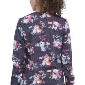 Cherokee Prints Women Warm Up Scrubs Jacket Snap Front CK301, XS, Selfie Care