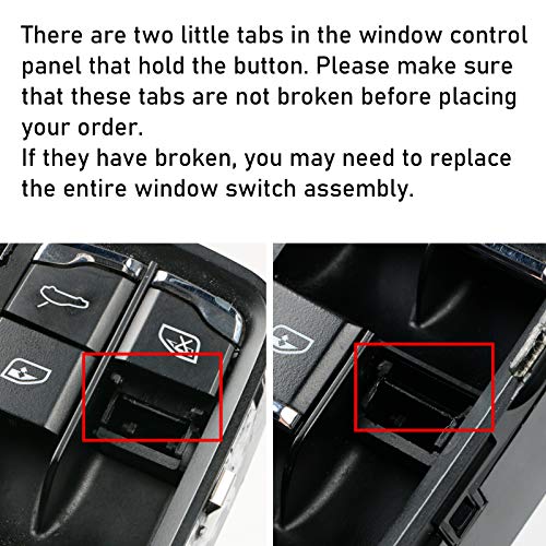 Jaronx 2PCS Driver Side Window Switch Buttons Compatible with Porsche Cayenne 2011-2018,Compatible with Panamera 2011-2016, Compatible with Macan 2015-2022, Power Window Switch Button Replacements