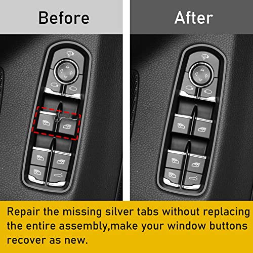 Jaronx 2PCS Driver Side Window Switch Buttons Compatible with Porsche Cayenne 2011-2018,Compatible with Panamera 2011-2016, Compatible with Macan 2015-2022, Power Window Switch Button Replacements