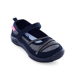 oshkosh b'gosh girls fawn everplay mary jane flat, navy, 4 toddler