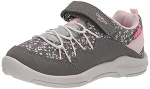 oshkosh b'gosh girls cycla everplay sneaker, grey, 9 toddler