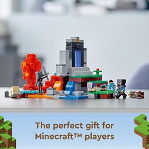 LEGO Minecraft The Ruined Portal Building Toy 21172 with Steve and Wither Skeleton Figures, Gift Idea for 8 Plus Year Old Kids, Boys & Girls