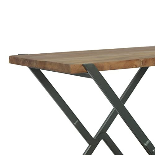 Christopher Knight Home Oxbow Side Table, Grey + Light Walnut