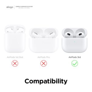 elago Liquid Hybrid Case Compatible with AirPods 3rd Generation Case - Compatible with AirPods 3 Case Cover, Triple Layer Protection, Wireless Charging, Shock Resistant, Easily Cleaned (Black)