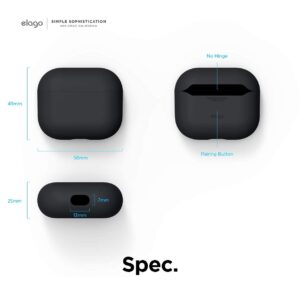 elago Liquid Hybrid Case Compatible with AirPods 3rd Generation Case - Compatible with AirPods 3 Case Cover, Triple Layer Protection, Wireless Charging, Shock Resistant, Easily Cleaned (Black)