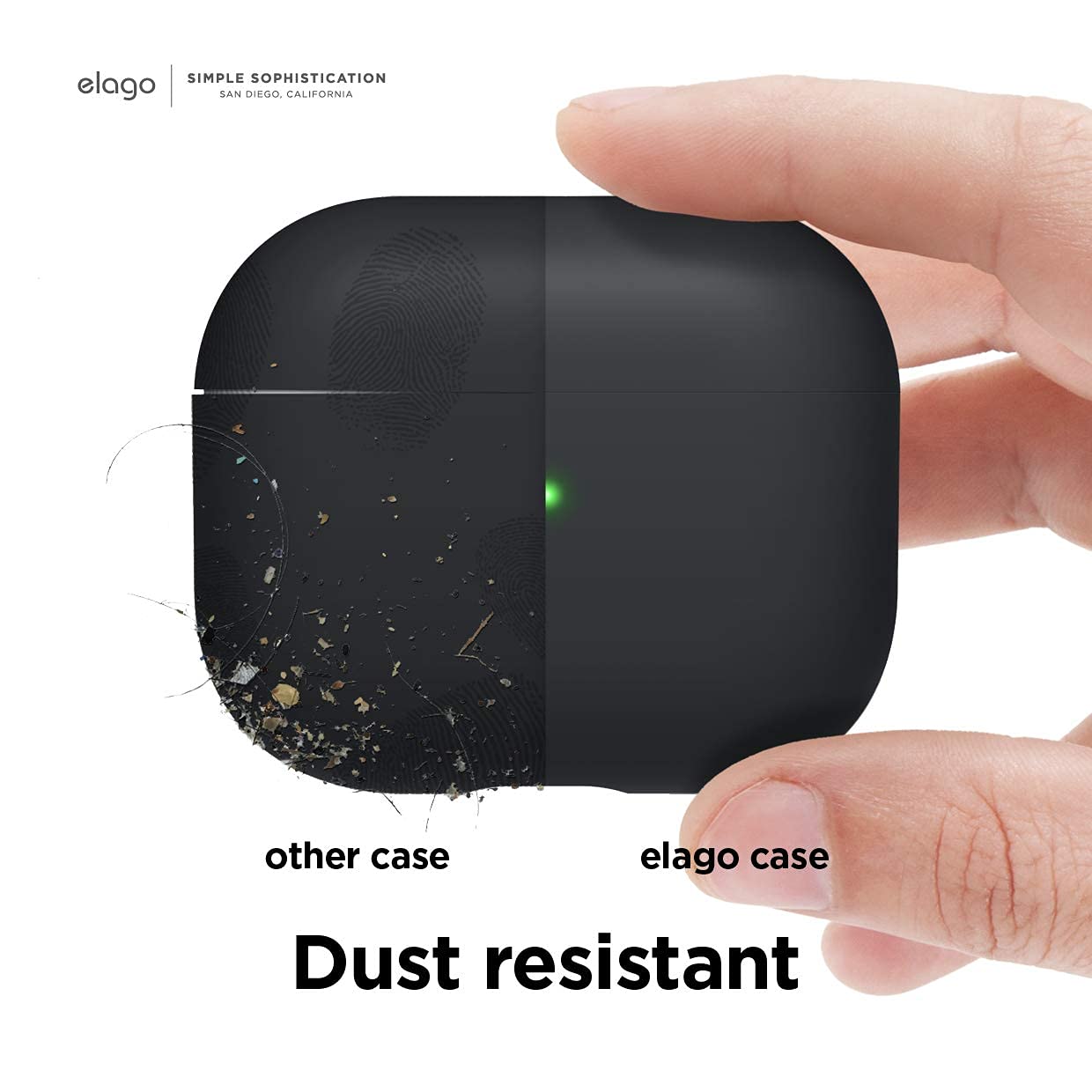 elago Liquid Hybrid Case Compatible with AirPods 3rd Generation Case - Compatible with AirPods 3 Case Cover, Triple Layer Protection, Wireless Charging, Shock Resistant, Easily Cleaned (Black)