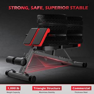 Finer Form Multi-Functional FID Weight Bench for Full All-in-One Body Workout – Hyper Back Extension, Roman Chair, Adjustable Sit up Bench, Incline, Flat & Decline Bench. Perfect with adjustable dumbbell set, barbell weight set or bench press