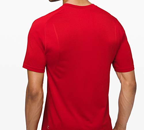 Lululemon Athletica Lululemon Mens Metal Vent Tech Short Sleeve Shirt (Dark Red, M) Medium