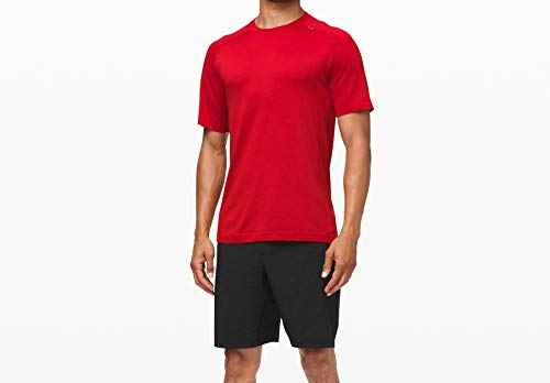 Lululemon Athletica Lululemon Mens Metal Vent Tech Short Sleeve Shirt (Dark Red, M) Medium