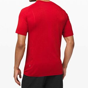 Lululemon Athletica Lululemon Mens Metal Vent Tech Short Sleeve Shirt (Dark Red, M) Medium