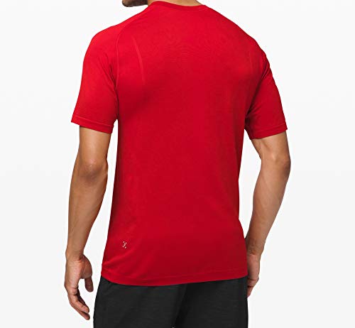 Lululemon Athletica Lululemon Mens Metal Vent Tech Short Sleeve Shirt (Dark Red, M) Medium