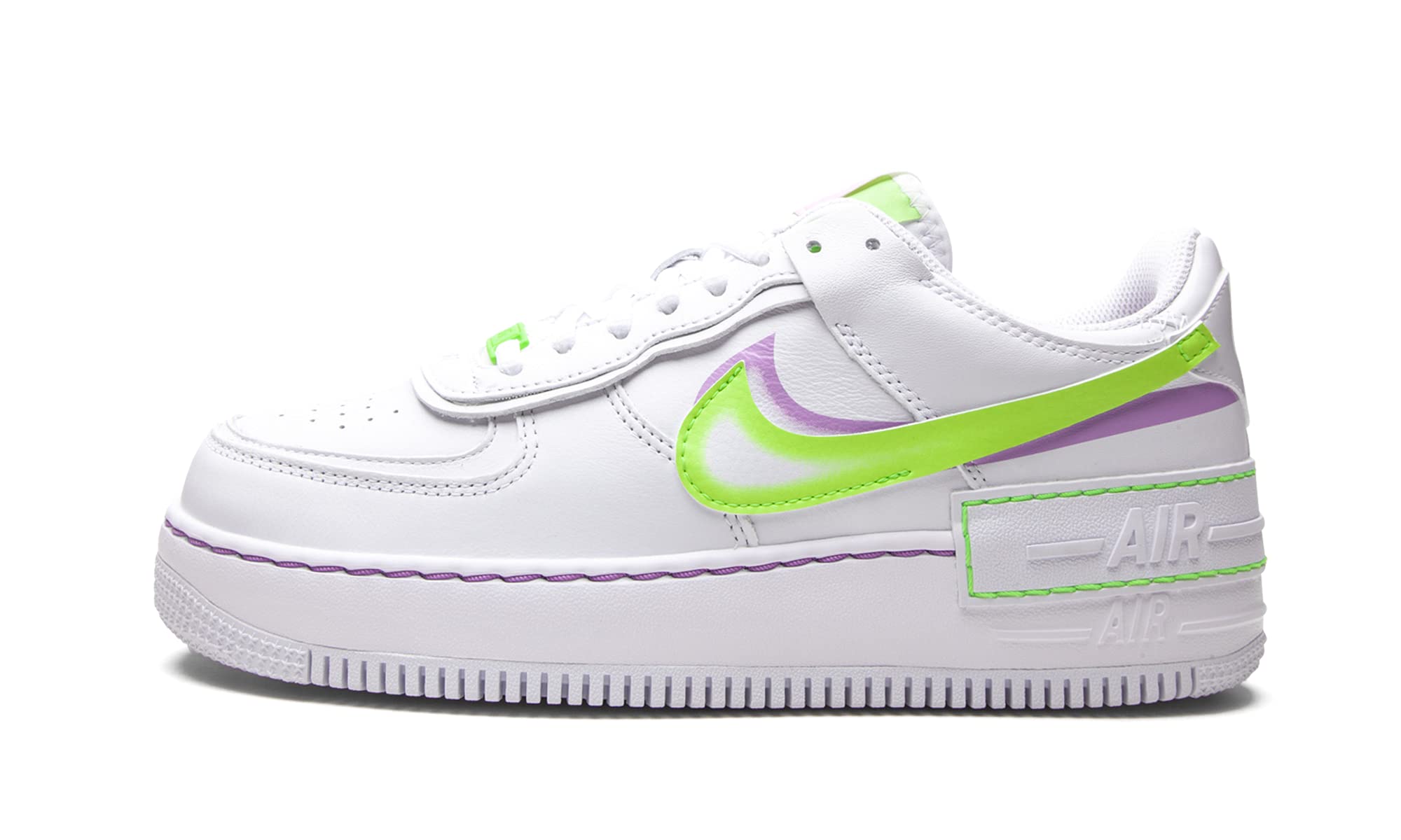 Nike Women's Shoes Air Force 1 Shadow White Electric Green DD9684-100 (Numeric_9_Point_5)