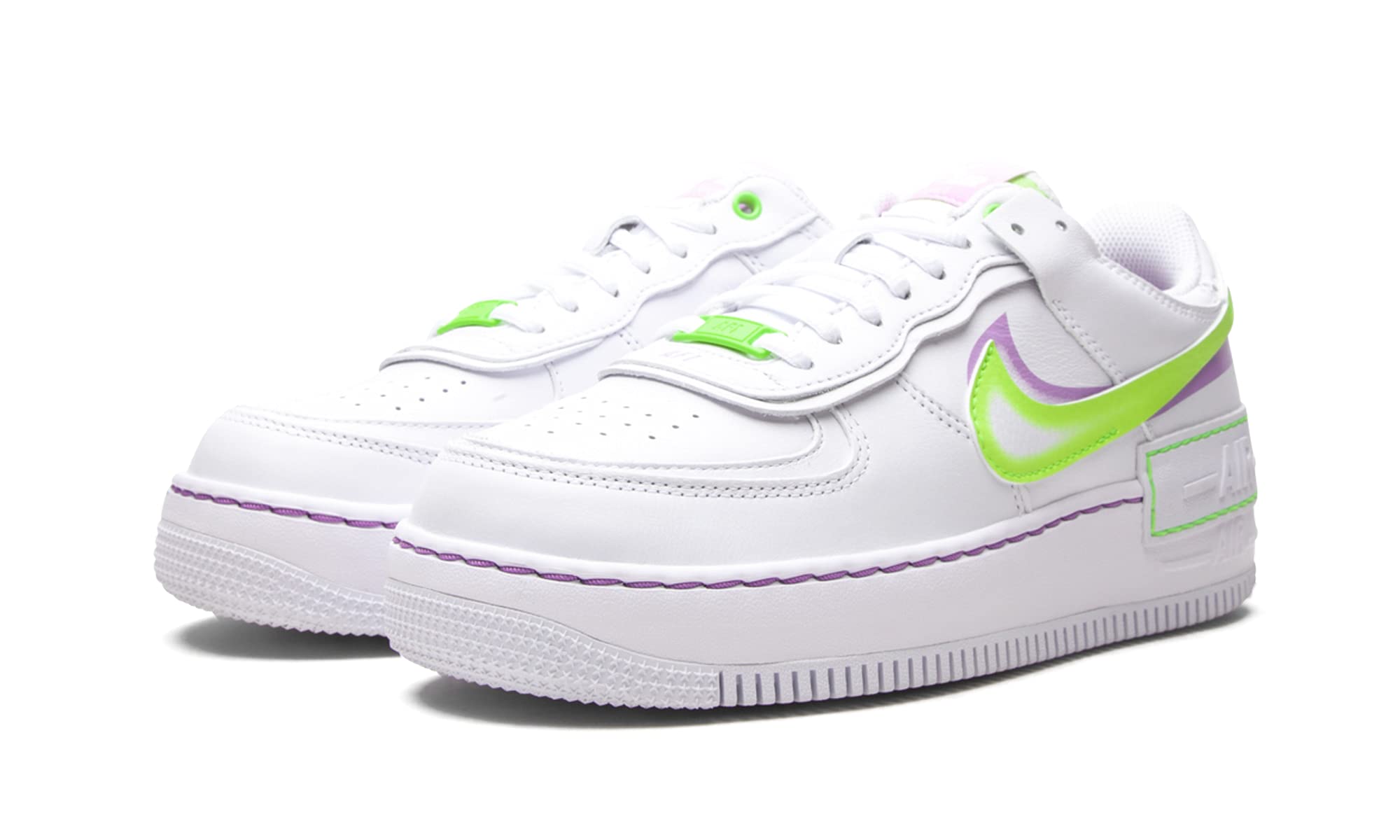 Nike Women's Shoes Air Force 1 Shadow White Electric Green DD9684-100 (Numeric_9_Point_5)