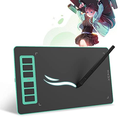 XENX P1 MacOS and Android Supported Graphic Drawing Tablet P1-640 6x4 inch with 6 Shortcut Keys, 8192 Pressure Levels Battery-Free Pen for Digital Art, Design, E-Learning/Online Classes, OSU Gaming