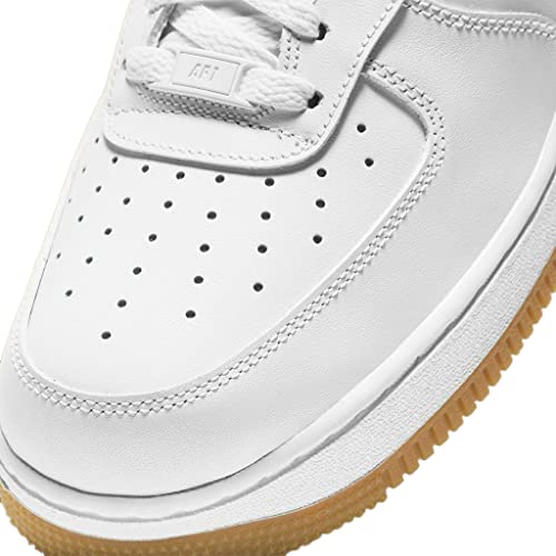 Nike Men's Air Force 1 Low '07 Shoe, White/White-gum Light Brown, 10.5