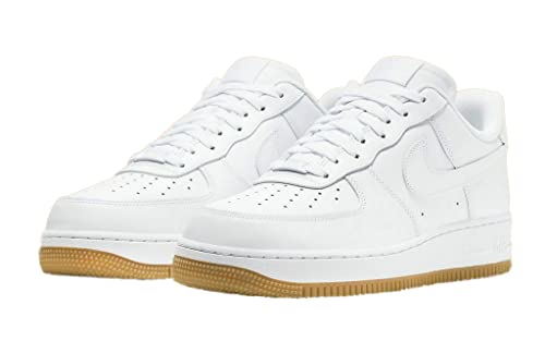 Nike Men's Air Force 1 Low '07 Shoe, White/White-gum Light Brown, 10.5