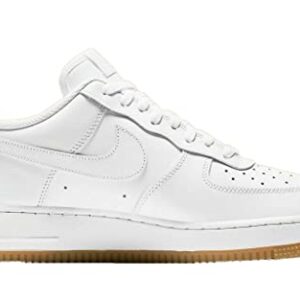 Nike Men's Air Force 1 Low '07 Shoe, White/White-gum Light Brown, 10.5