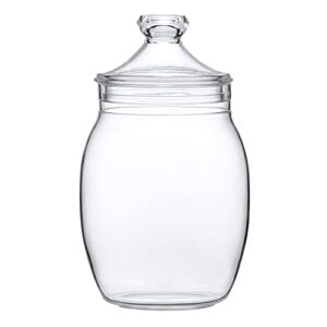 Amazing Abby - Katherine - Acrylic Bathroom Canister (52 oz), Plastic Apothecary Jar for Vanity, BPA-Free and Shatter-Proof, Great for Bath Sponges, Shower Balls, Loofah Pads, and More