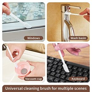 4 Set 28Pcs Small Disposable Crevice Cleaning Brushes for Toilet Corner,Skinny Gap Cleaner Scrub for Window Groove,Door Track, Keyboard,Detail Cleansing Brushes for Kitchen Stove,Blind,Air Vent,Fan