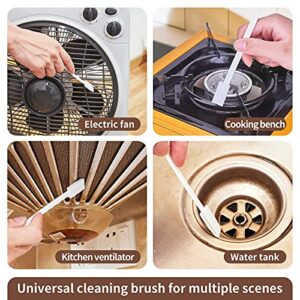 4 Set 28Pcs Small Disposable Crevice Cleaning Brushes for Toilet Corner,Skinny Gap Cleaner Scrub for Window Groove,Door Track, Keyboard,Detail Cleansing Brushes for Kitchen Stove,Blind,Air Vent,Fan