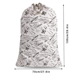 Extra Large Laundry Bag with Drawstring and Handle, Heavy Duty Travel Dirty Clothes Bag for Laundromat and Household, Durable Rip-Stop Laundry Hamper Liner, 22 Patterns(28 x 40 Inch) by SANFERGE