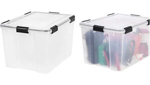 3234 - weathertight 74 quart buckle down storage latch box container, clear – qq16