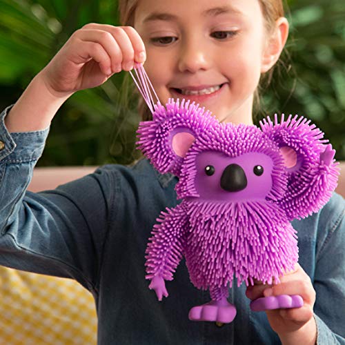 Eolo Jiggly Pets Kids’ Koala The Rubbery Walking Little Bear, Full Body Movement, Dancing, Shaking, Snappy Music, Sound Effects, Fantastic Stretchy Hair, Bright Purple, Ages 4+