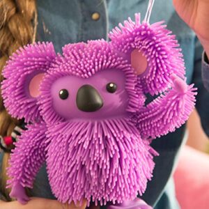 Eolo Jiggly Pets Kids’ Koala The Rubbery Walking Little Bear, Full Body Movement, Dancing, Shaking, Snappy Music, Sound Effects, Fantastic Stretchy Hair, Bright Purple, Ages 4+