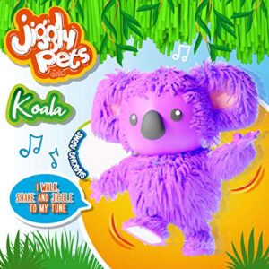 Eolo Jiggly Pets Kids’ Koala The Rubbery Walking Little Bear, Full Body Movement, Dancing, Shaking, Snappy Music, Sound Effects, Fantastic Stretchy Hair, Bright Purple, Ages 4+