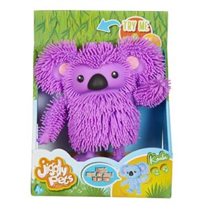 Eolo Jiggly Pets Kids’ Koala The Rubbery Walking Little Bear, Full Body Movement, Dancing, Shaking, Snappy Music, Sound Effects, Fantastic Stretchy Hair, Bright Purple, Ages 4+