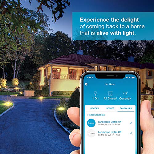 Lutron Caseta Weatherproof+ Outdoor Smart Plug and Pico Smart Remote | for Landscape and String Lighting | P-PKG1OUT-BL | Black