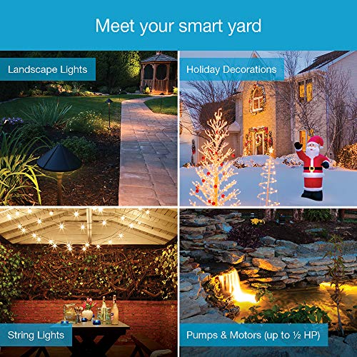 Lutron Caseta Weatherproof+ Outdoor Smart Plug and Pico Smart Remote | for Landscape and String Lighting | P-PKG1OUT-BL | Black