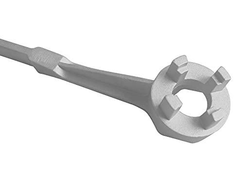 NACHEE Aluminum Drum Wrench, Drum Plug Bung Wrench for Opening 10 15 20 30 50 55 Gallon Drum, Fits 2 in and 3/4 in Bung Caps