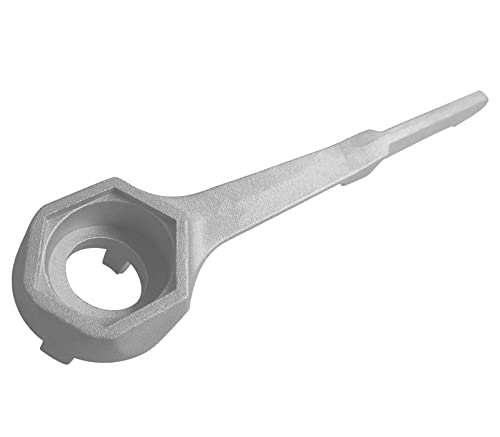 NACHEE Aluminum Drum Wrench, Drum Plug Bung Wrench for Opening 10 15 20 30 50 55 Gallon Drum, Fits 2 in and 3/4 in Bung Caps