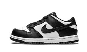 nike toddler dunk low td cw1589 100 black/white - size 4c