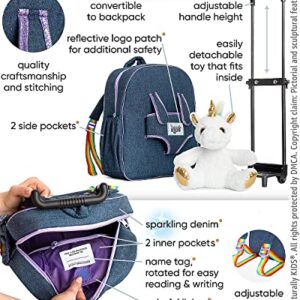 Naturally KIDS Rolling Backpack for Girls, Toddler Luggage for Girls, Toddler Suitcase for Girls, Toddler Unicorn Backpack for Girls 4-6, Kids Backpacks Girls Kindergarten, Roller Backpacks Girls Boys