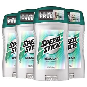 speed stick men's deodorant, regular, 3 ounce, 4 pack