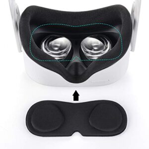 Compatible with Oculus Quest 2 Accessories, Silicone Face Cover, VR Shell Cover,Touch Controller Grip Cover,Protective Lens Cover,Disposable Eye Cover