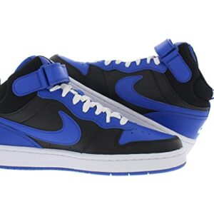 Nike Boy's Court Borough Mid 2 (Big Kid) Black/Game Royal/Game Royal/White 4 Big Kid M