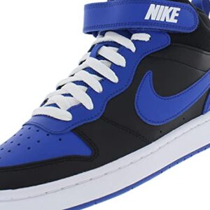 Nike Boy's Court Borough Mid 2 (Big Kid) Black/Game Royal/Game Royal/White 4 Big Kid M