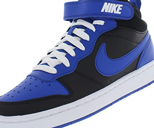 Nike Boy's Court Borough Mid 2 (Big Kid) Black/Game Royal/Game Royal/White 4 Big Kid M