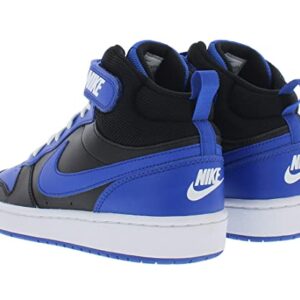 Nike Boy's Court Borough Mid 2 (Big Kid) Black/Game Royal/Game Royal/White 4 Big Kid M