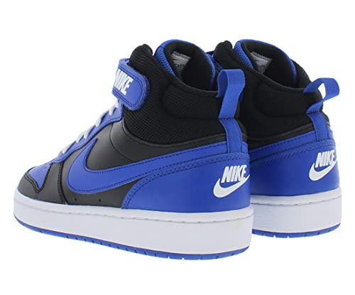 Nike Boy's Court Borough Mid 2 (Big Kid) Black/Game Royal/Game Royal/White 4 Big Kid M