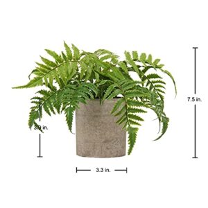 Briful Small Fake Plant Potted Plants Artificial Decor Silk Ferns Plant Faux Plants in Pots for Home Living Room Bedroom Desk Bathroom Shelf Farmhouse Decoration