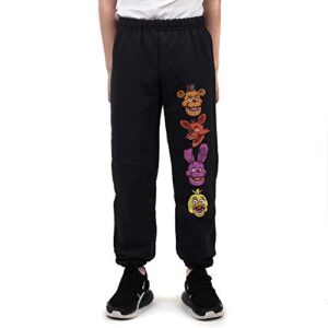 boys five nights at freddy's video game black sweatpants-m