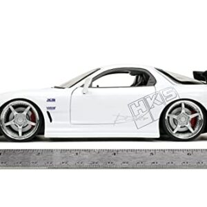 Jada Toys Fast & Furious 1:24 1992 Mazda RX-7 Die-cast Car, Toys for Kids and Adults, White