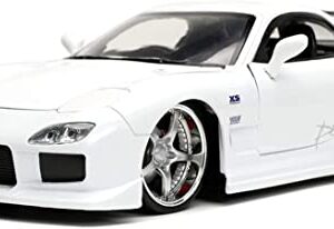 Jada Toys Fast & Furious 1:24 1992 Mazda RX-7 Die-cast Car, Toys for Kids and Adults, White